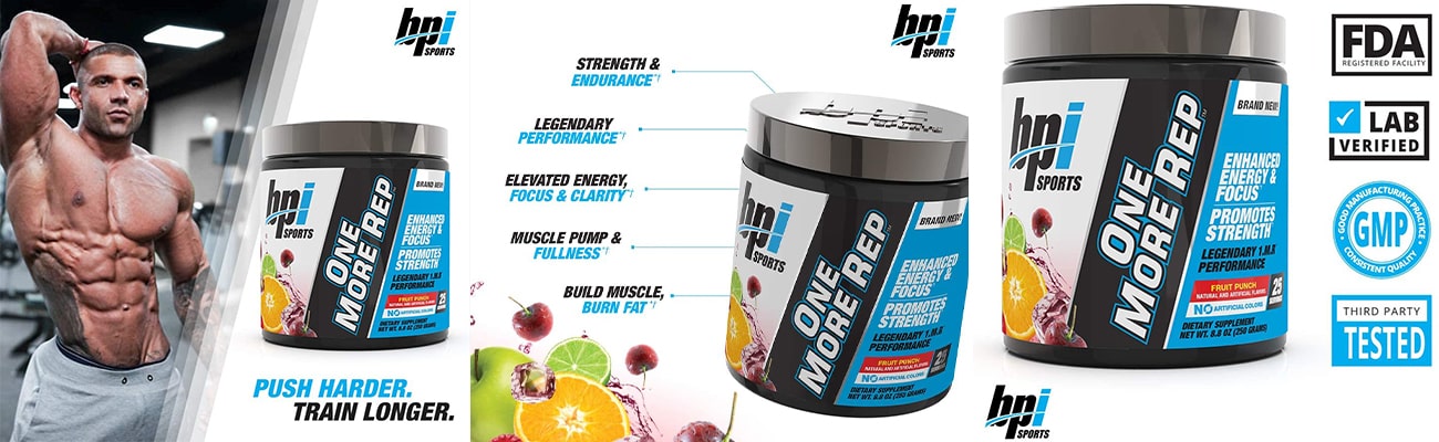 پمپ One More بی پی ای | مکمل ورزشی‌ های بادی | BPI One More Rep | مکمل پمپ
